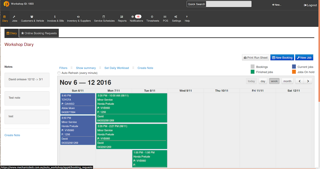 MechanicDesk - Auto workshop management software